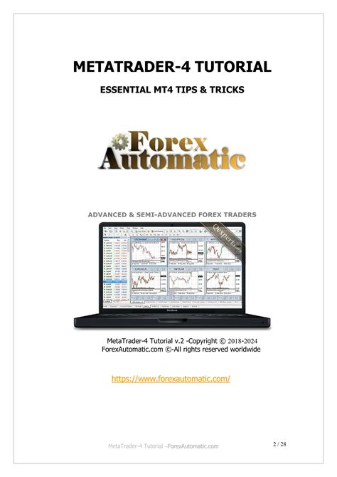 The Metatrader 4 Mt4 Trading Tutorial Essential Tips And Tricks For Forex And Cfd Traders Pdf