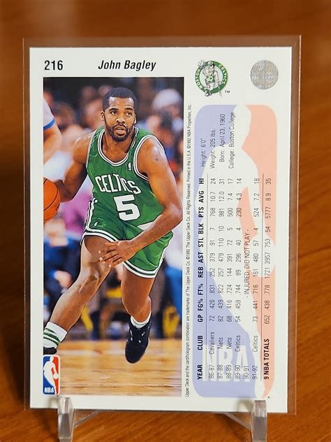 1992 93 Upper Deck Basketball Card John Bagley Boston Celtics 216 Ebay