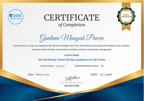 Gautami Pawar On Linkedin Dataanalytics Powerbi Share Thankyou Codebasics Certification