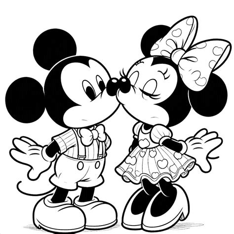 71 Colorir Mickey Et Minnie Casal Do Universo Disney