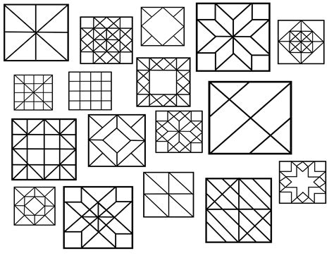 Geometric Square Designs 55 Png And Svg Files Cut Files Etsy