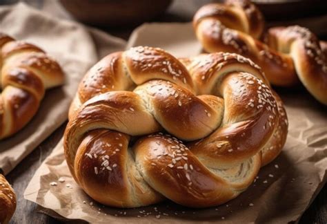 Premium Ai Image Soft Or Crispy Baked Bread With A Twisted Knot Shape