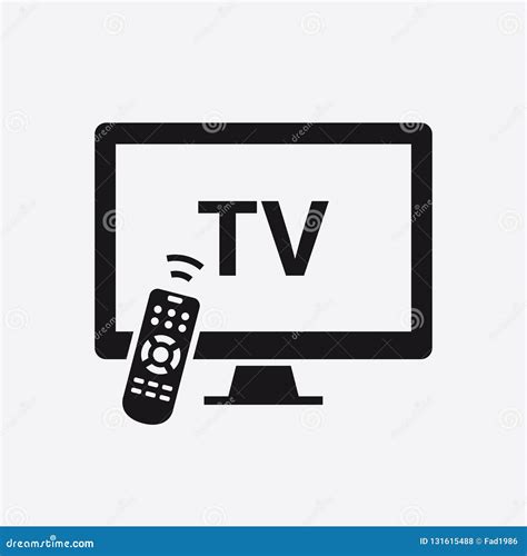 Smart Tv With Remote Control Icon Stock Vector Illustration Of Flat Home 131615488