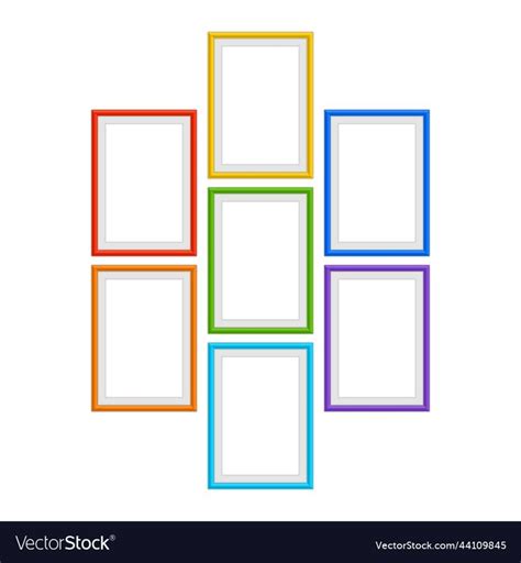 Colorful Wooden Picture Frames Set Modern Colorful Frame Collection