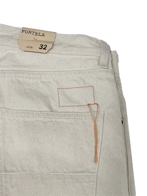 Fortela John Denim Five Pocket Jeans Off White