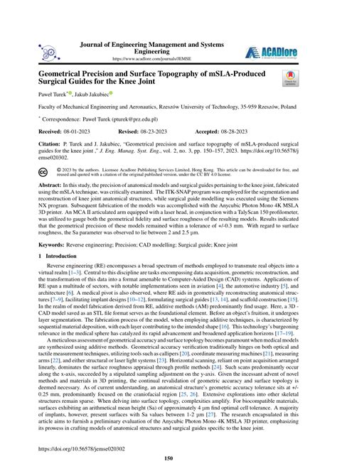 Pdf Geometrical Precision And Surface Topography Of Msla Produced