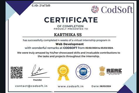 Codsoftinternship Techinnovation Codingskills Karthika Senthil