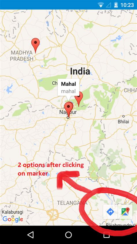 Angularjs How To Show Get Direction Button In Ionic On Google