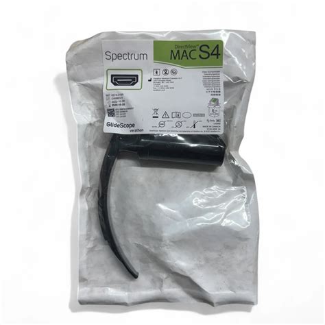 Glidescope Spectrum Mac S4 Single Use Video Laryngoscope Blade 1 Co Ology Supplies