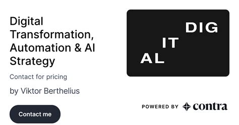 Digital Transformation Automation And Ai Strategy By Viktor Berthelius