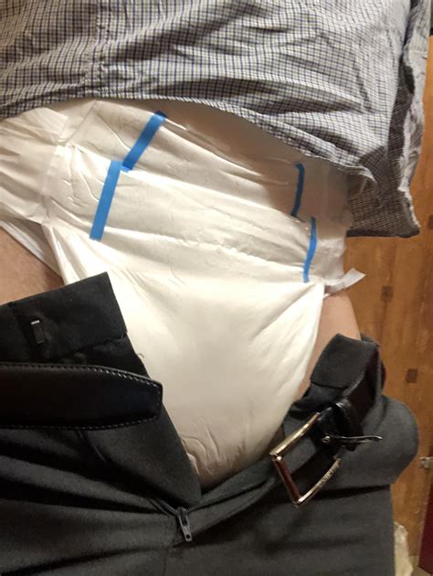 Plain White Diaper Under Dress Clothes At Work Nobody Knows 😇 R