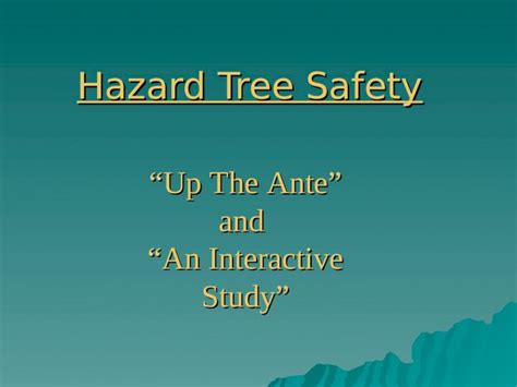PPT Hazard Tree Safety DOKUMEN TIPS