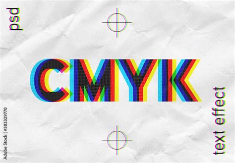 Cmyk Overprint Photo Effect Stock Template Adobe Stock