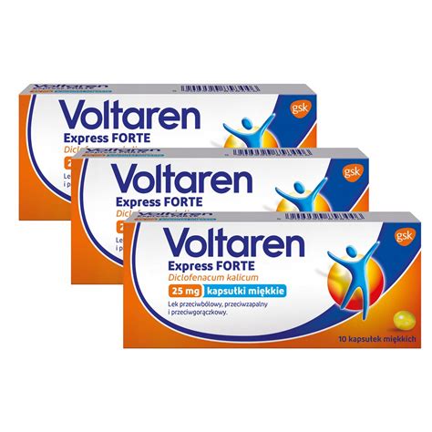 Voltaren Express Forte 25 Mg Przeciwbólowe I Przeciwzapalne 10 Kapsułek