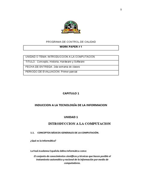 Tema 1 Introduccion A La Computacion Pdf Periférico Microsoft Windows
