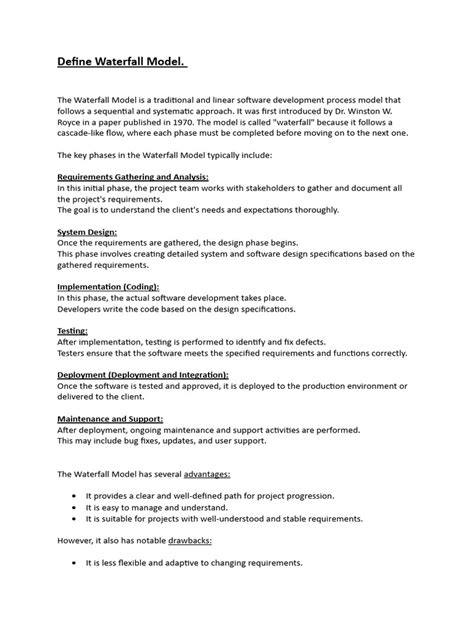 Unit 1 Se Pdf Software Development Process Software Testing