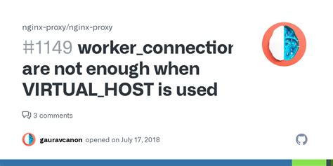 Workerconnections Are Not Enough When Virtualhost Is Used · Issue 1149 · Nginx Proxynginx