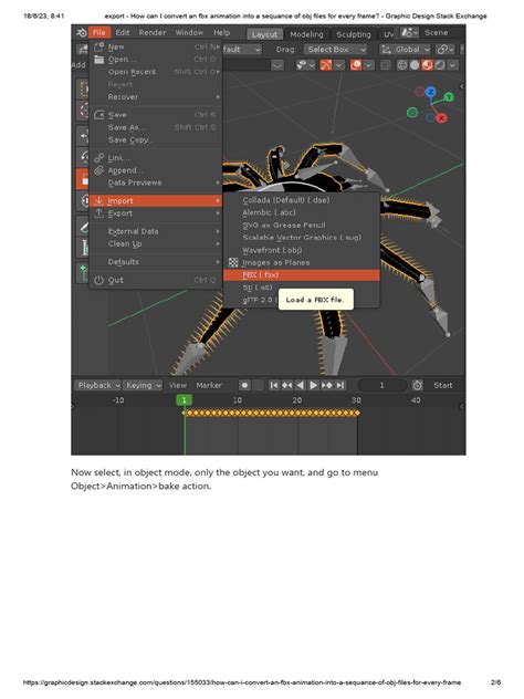 Export How Can I Convert An Fbx Animation Into A Sequance Of Obj