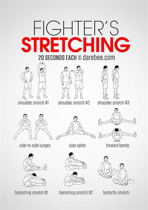 Fighters Stretching Martial Arts Workout Fighter Workout Kickboxing Workout