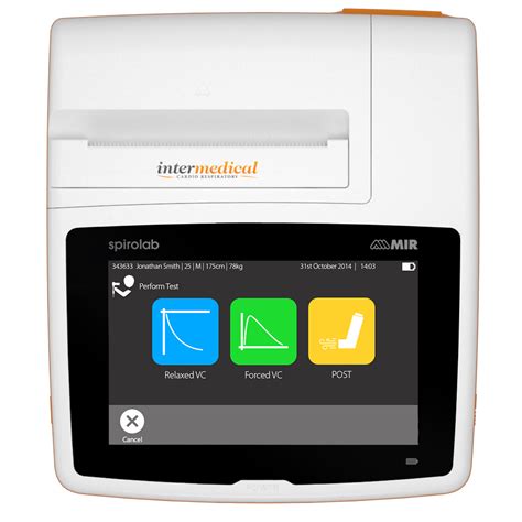 Mir Intermedical Spirolab Spirometer With Spirometry Software And