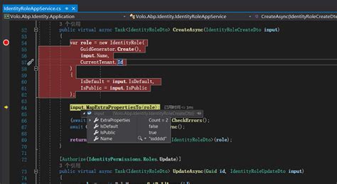When I Create A Role With Extrapropertiesthe Was No Data In The Field Extraproperties Of Dbs