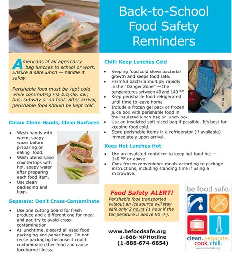 Pack A Safe School Lunch Georgia Coastal Health District Georgia