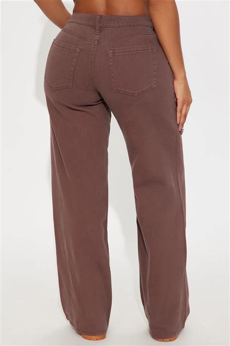 Southside Low Rise Wide Leg Jean Brown Fashion Nova