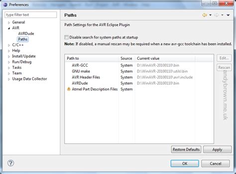 Setting Up Eclipse For Avr Projects Andys Workshop