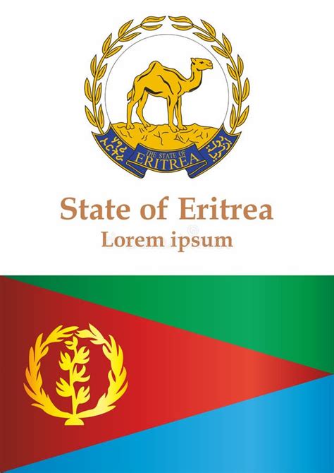 Flag Of Eritrea State Of Eritrea Is A Country In The Horn Of Africa Template For Award Design