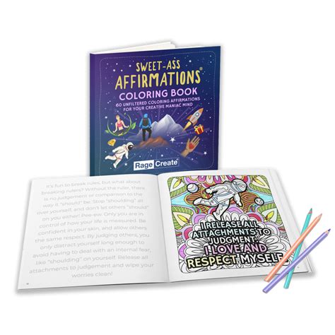 Sweet Ass Affirmations Coloring Book Rage Create