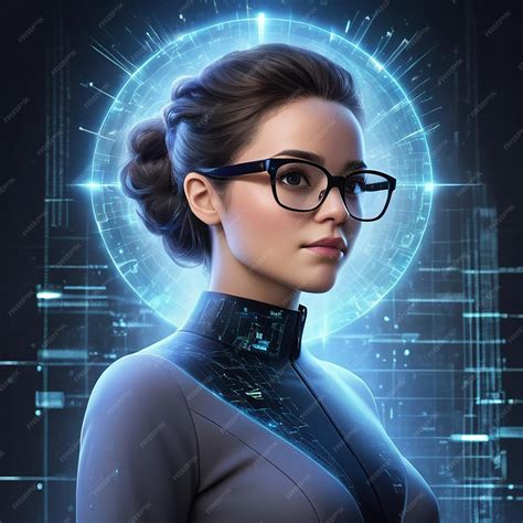 Binary Code Cyber Business Woman Images With Ai Generated Premium Ai