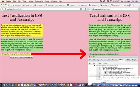 Cssjavascript Text Justification Primer Tutorial Robert James