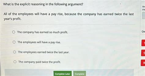 Answered What Is The Explicit Reasoning In The Following Argument All