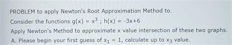 Solved Problem To Apply Newtons Root Approximation Method