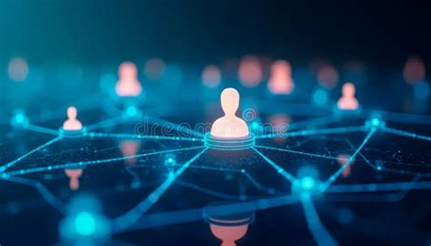 Group Of Figures Connected By Network Lines In Social Community Global Media Stock Illustration