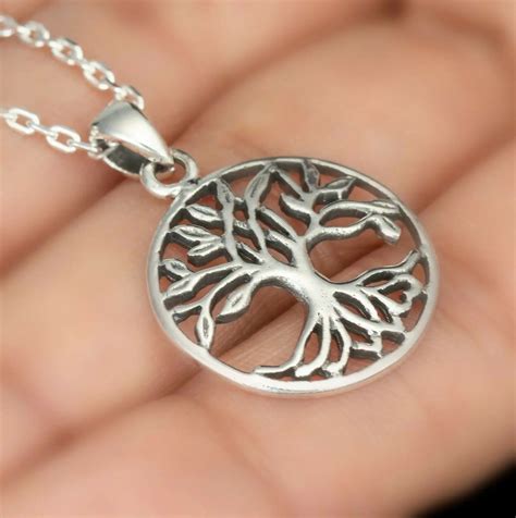Buy Sterling Silver 925 Tree Of Life Pendant Necklace Ladies Jewellery