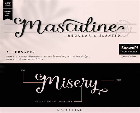 Download Masculine Script Font Fontsme Com