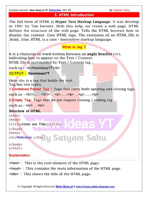 3html Basics 1 1 Pdf