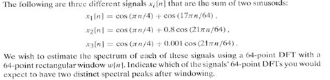 solved the following are three different signals xi [n] that