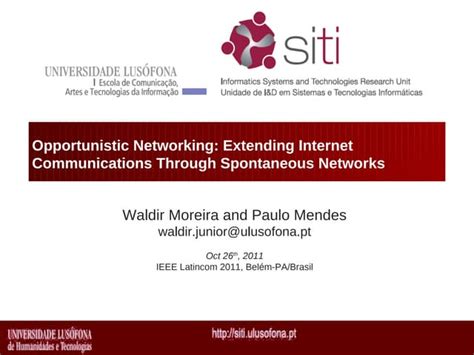 Opportunistic Networking Extending Internet Communications Through