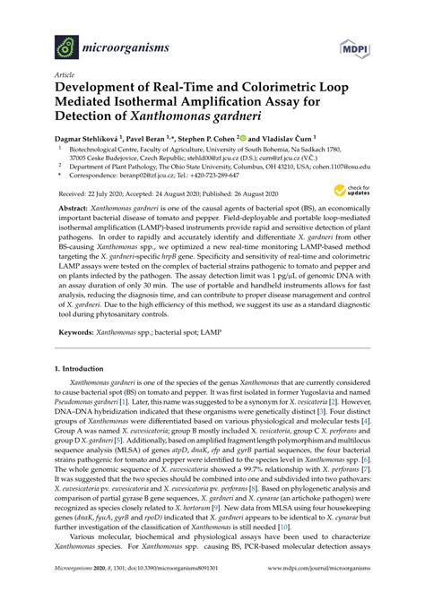 Pdf Development Of Real Time And Colorimetric Loop Mediated