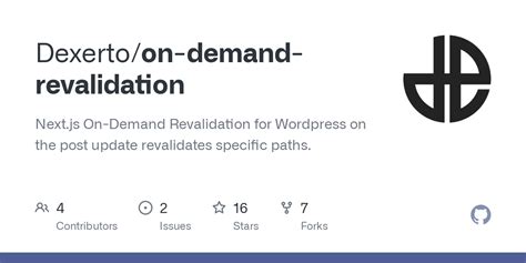 GitHub Dexerto On Demand Revalidation Next Js On Demand Revalidation