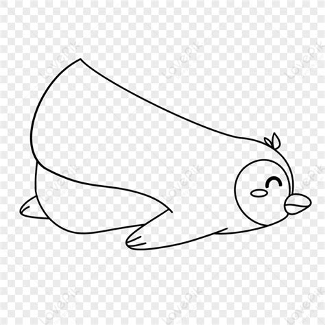 펭귄 일러스트 클립 아트 흑인과 백인누워 있다영리한 Png 일러스트 무료 다운로드 Lovepik