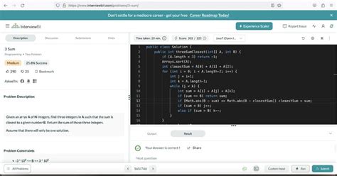 Completed Day064 365daysofcode Challenge With Scaler Solved 3 Sum