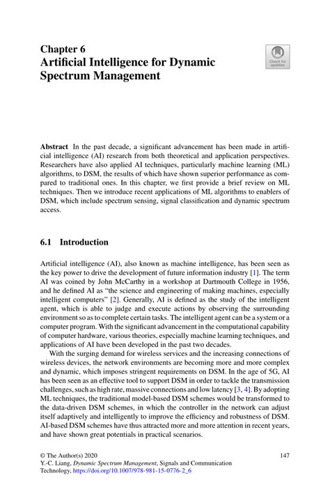 pdf artificial intelligence for dynamic spectrum management