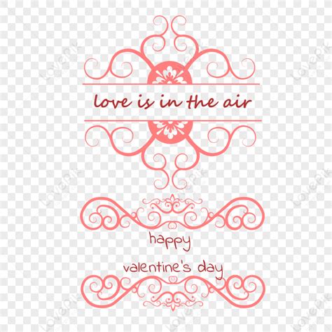 오렌지 스파클 발렌타인 복고풍 테두리 일러스트장식페스티벌 Png 일러스트 무료 다운로드 Lovepik