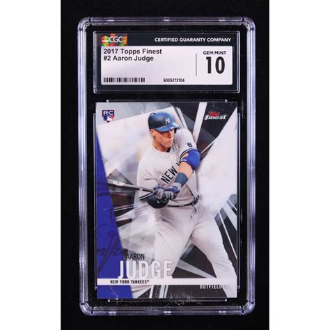 Aaron Judge 2017 Finest 2 Rc Cgc 10 Pristine Auction