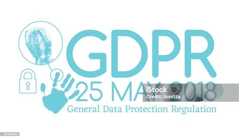 일반적인 데이터 보호 규정 Gdpr 준수 또는 법률은 5 월 25 일 2018 년 2018년에 대한 스톡 벡터 아트 및 기타