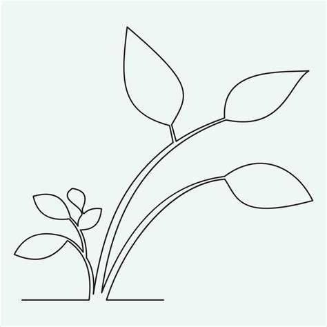 Continuous Line Hand Drawing Vector Illustration Tree Art 36362182 Vector Art At Vecteezy