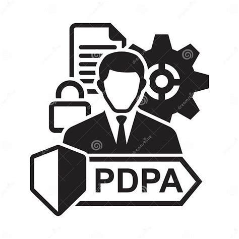 Pdpa Icon Personal Data Protection Act Isolated On Background Stock